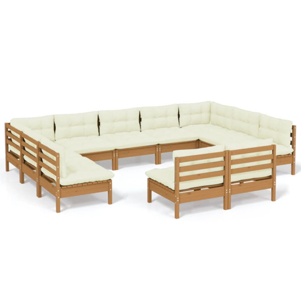Rosecliff Heights Yinka Pine Outdoor Patio Sectional | Wayfair